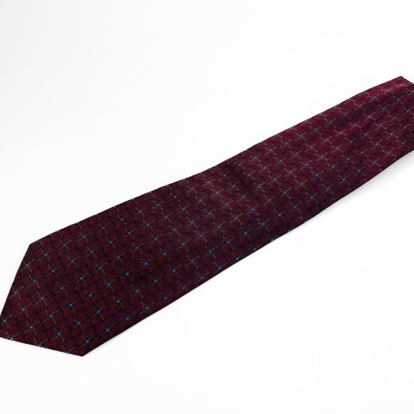 Kenneth Cole | Accessories | Kenneth Cole Tie 0 Silk Red Geometric ...